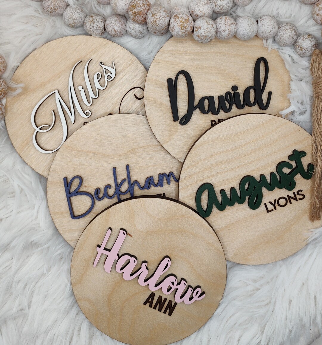 Name Plate for Baby, Baby Birth Announcement Sign, Wooden Baby Name ...