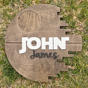 Round Nursery Sign, Star Wars Nursery Signs, Name Sign for Kids Room ...