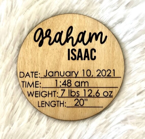 Baby Birth Stat Sign Newborn Birth Stat Sign Personalized - Etsy