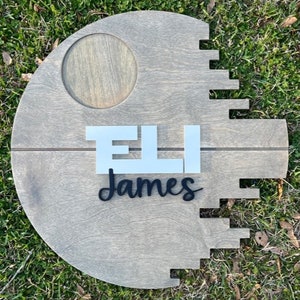 Round Nursery Sign, Star Wars Nursery Signs, Name Sign for Kids Room ...