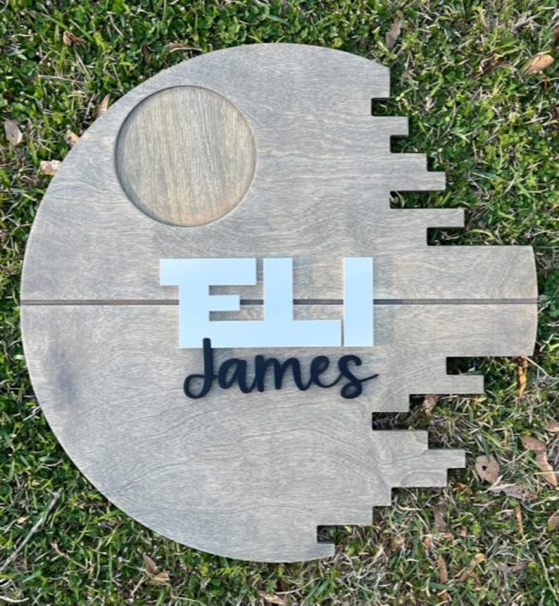 Round Nursery Sign Star Wars Nursery Signs Name Sign for - Etsy