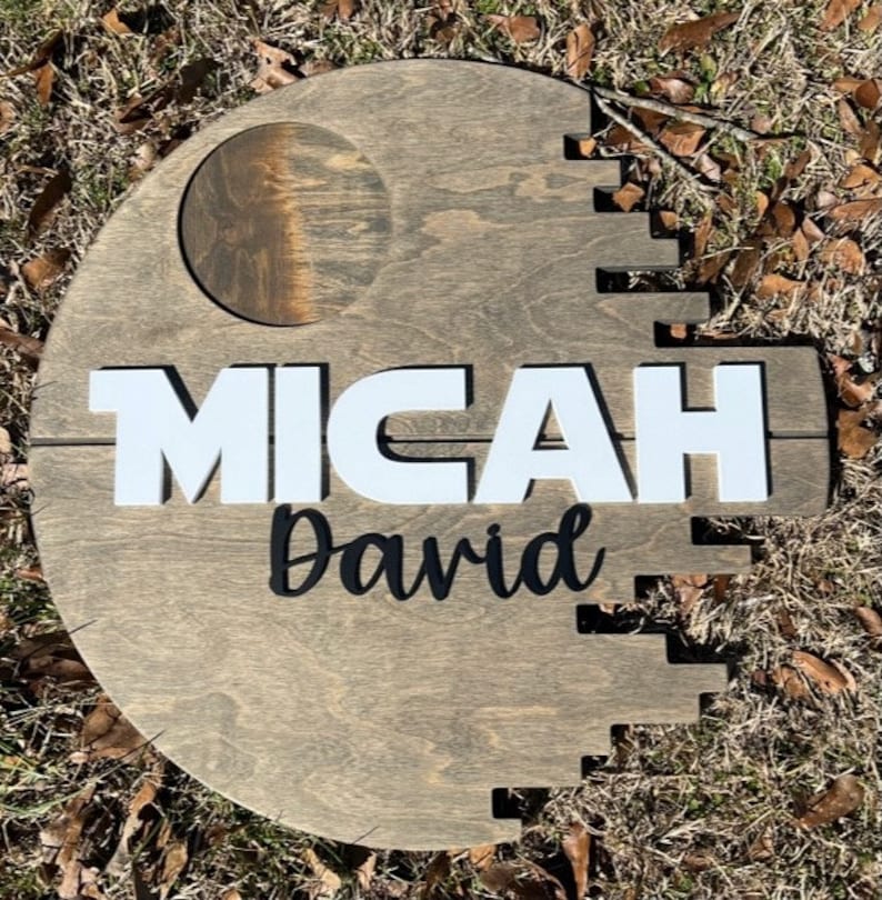 Round Nursery Sign Star Wars Nursery Signs Name Sign for - Etsy