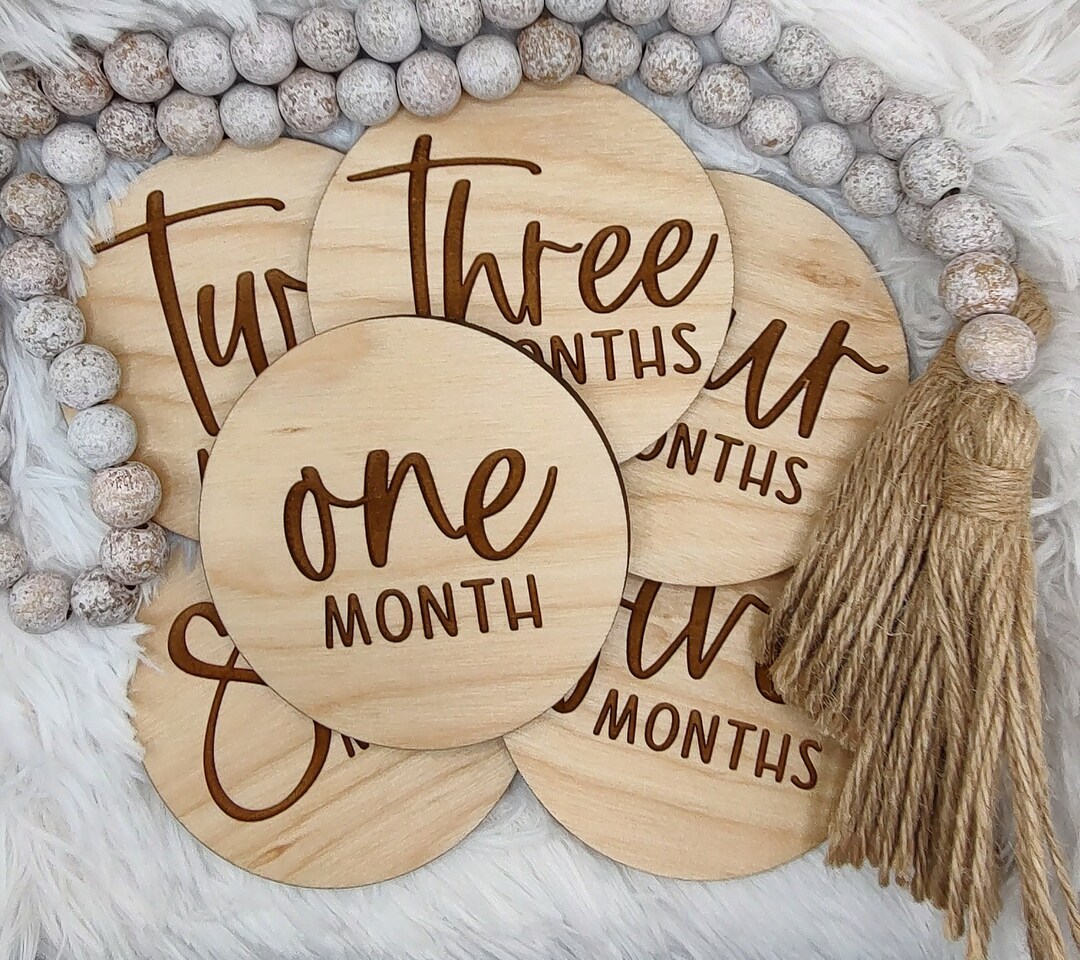 Baby Monthly Milestone Cards, Baby Shower Gift, New Mom Gift, Baby ...