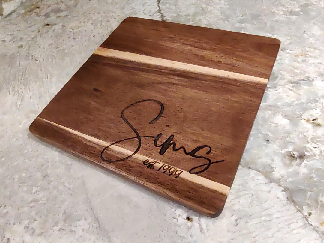 Personalized Wood Trivet, Kitchen Decor, Laser Engraved, Customized Hot ...