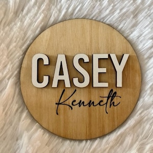 Name Plate for Baby, Baby Birth Announcement Sign, Wooden Baby Name ...