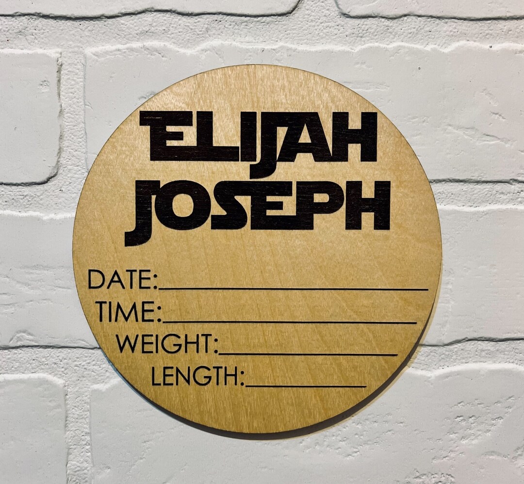 Star Wars Baby Birth Stat Sign, Newborn Birth Stat Sign, Personalized ...