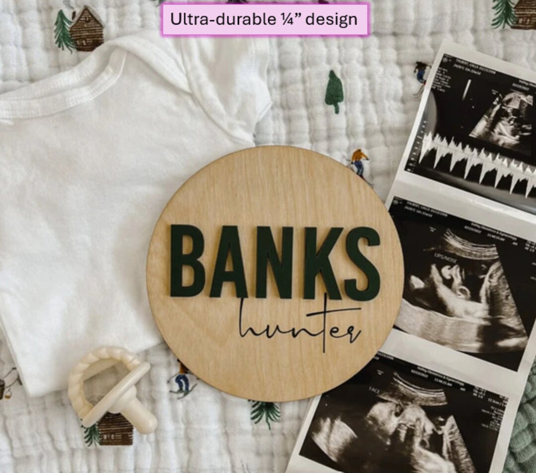 Name Plate for Baby, Baby Birth Announcement Sign, Wooden Baby Name ...