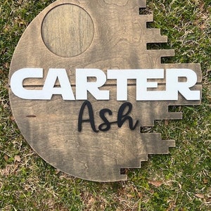 Round Nursery Sign, Star Wars Nursery Signs, Name Sign for Kids Room ...