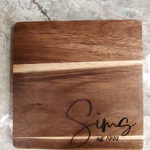 Personalized Wood Trivet, Kitchen Decor, Laser Engraved, Customized Hot ...