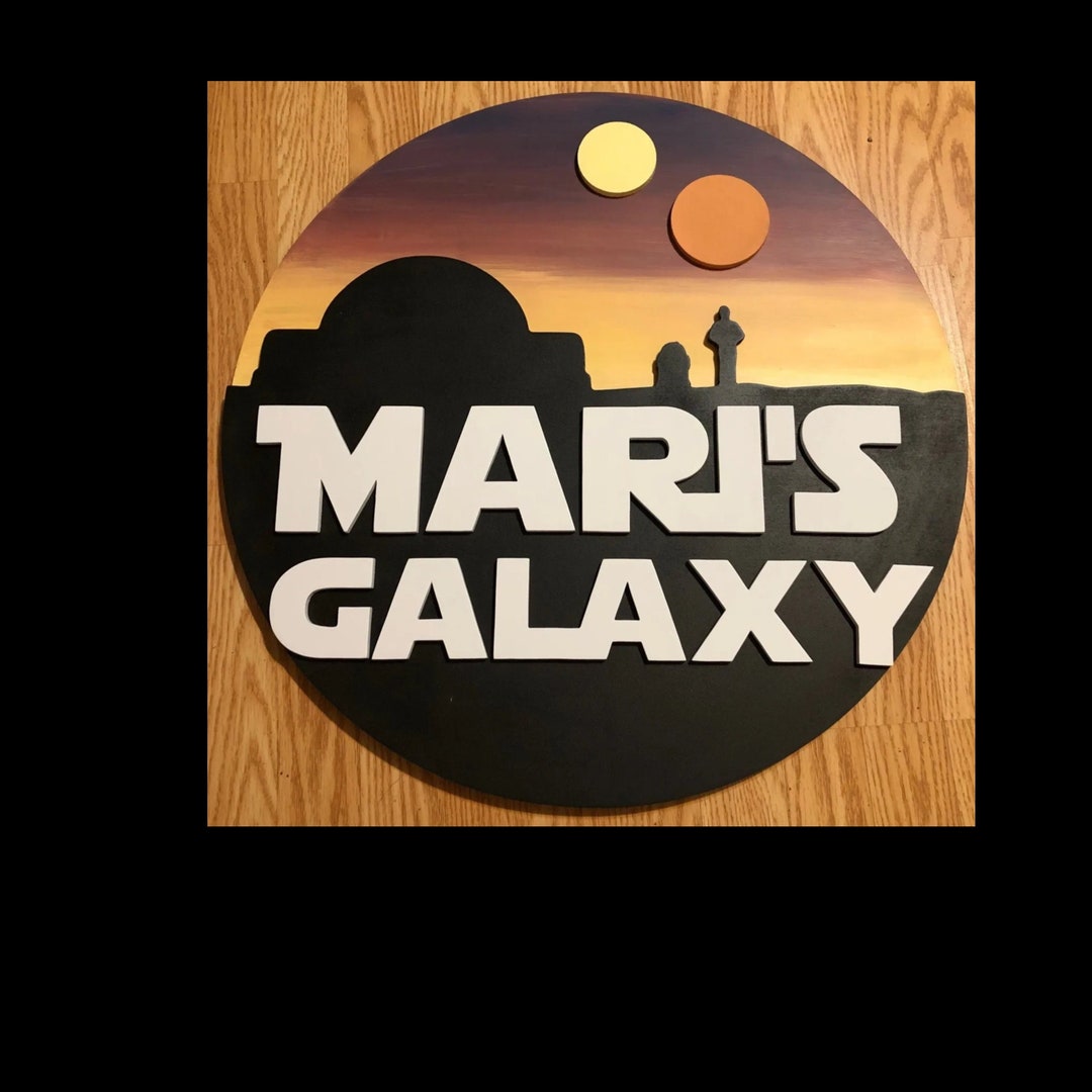 Star Wars Round Name Sign Star Wars Nursery Signs Name Sign - Etsy