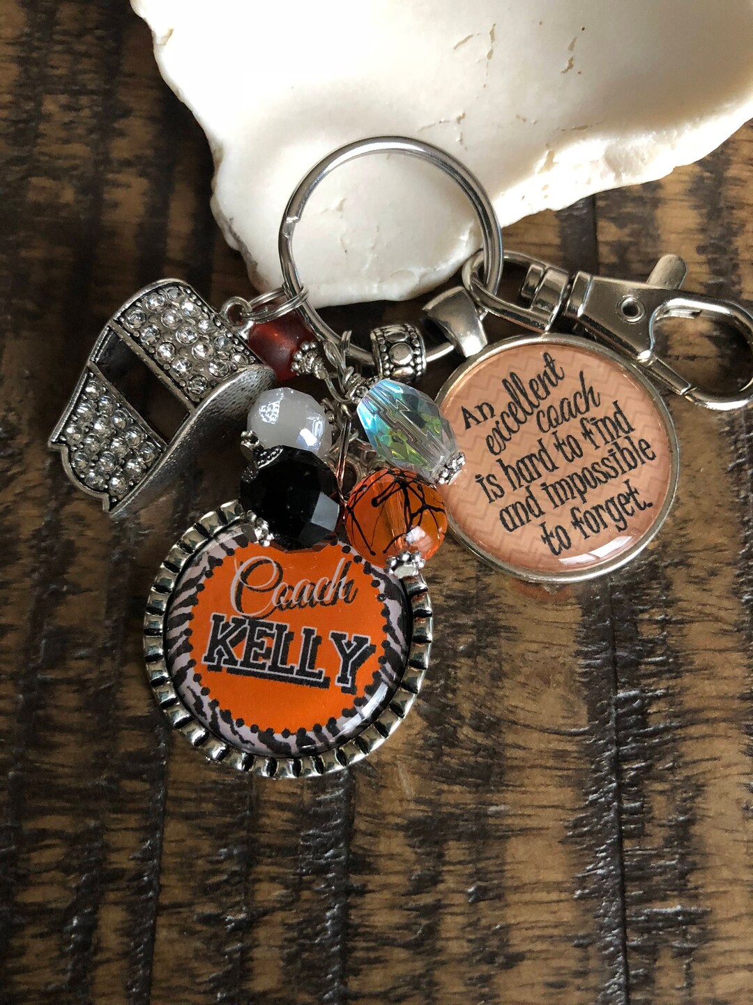 Cheer Coach Gift, Personalized Keychain, Sport Jersey Cheer Dance ...