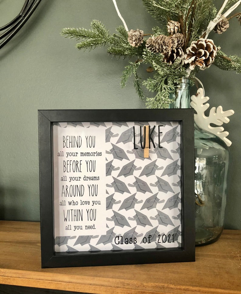 Personalized Graduation Gift Shadow Box, Photo Frame, Class of 2021 ...
