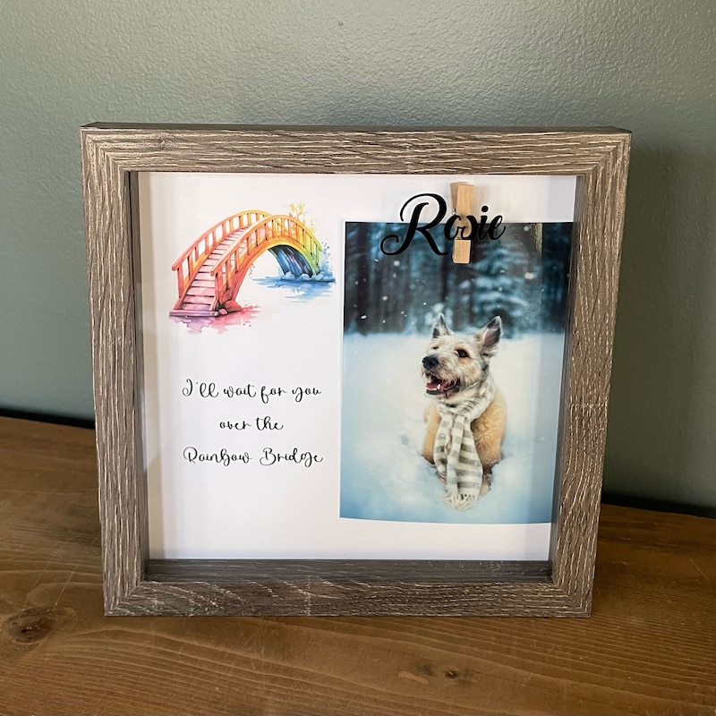 Dog Memory Shadow Box Svg - Etsy