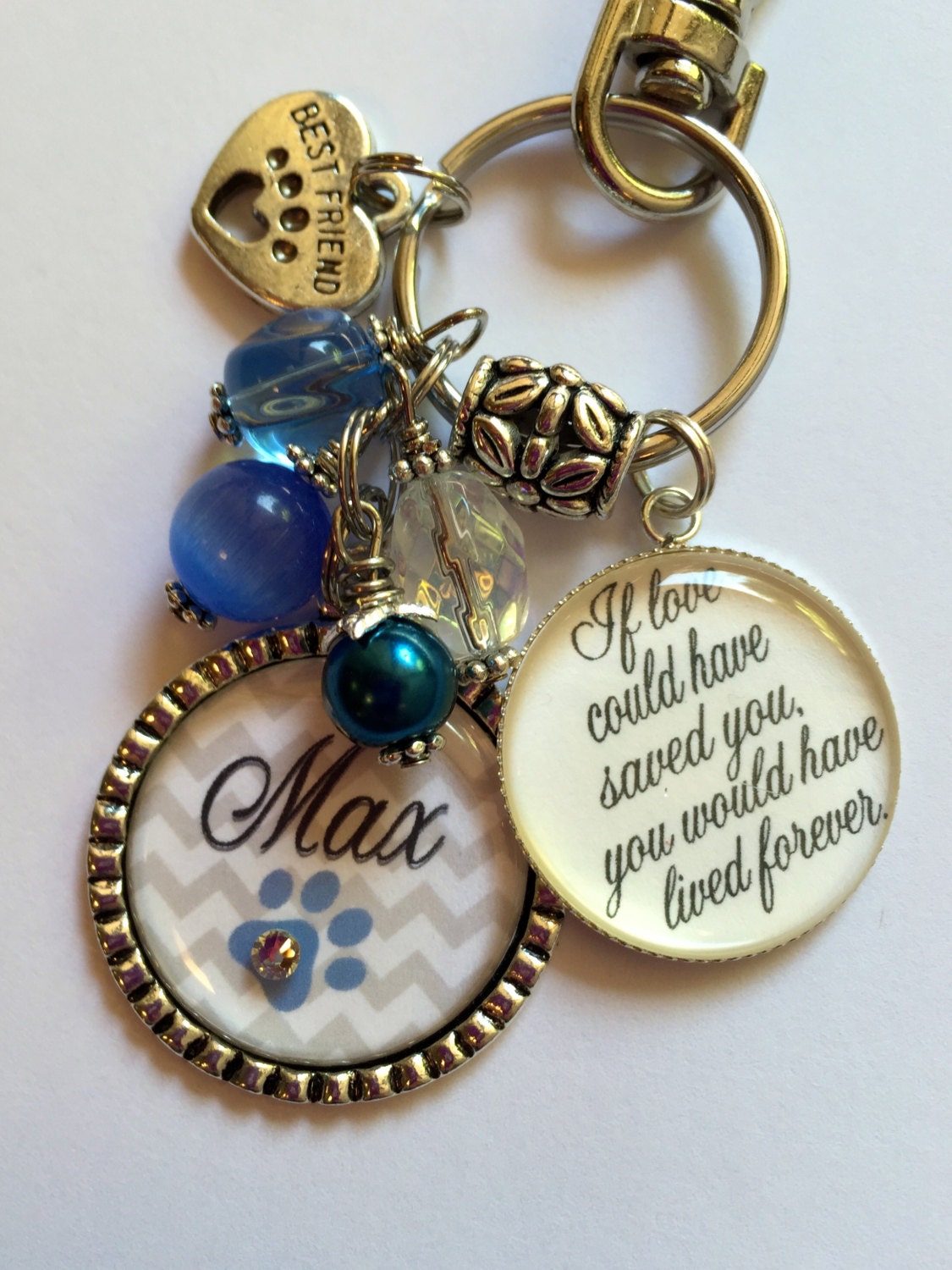 PERSONALIZED SYMPATHY KEYCHAIN Loss of a Pet Gift Dog Cat - Etsy
