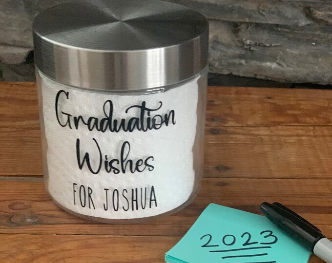 Graduation Wishes & Memories Personalized Jar, Gifts for Grads ...