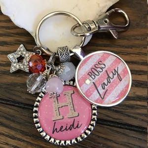 Custom Boss Lady Jewelry Personalized Boss Gift Idea Name Keychain Gift ...