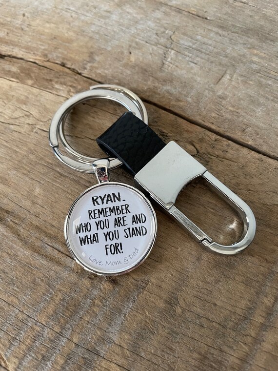 Personalized Keychain Remember Who You Are and What You Stand - Etsy