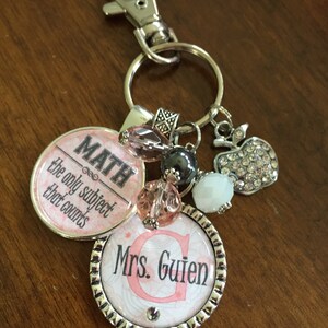 Math Teacher Gift Keychain Personalized, Math the Only Subject That ...