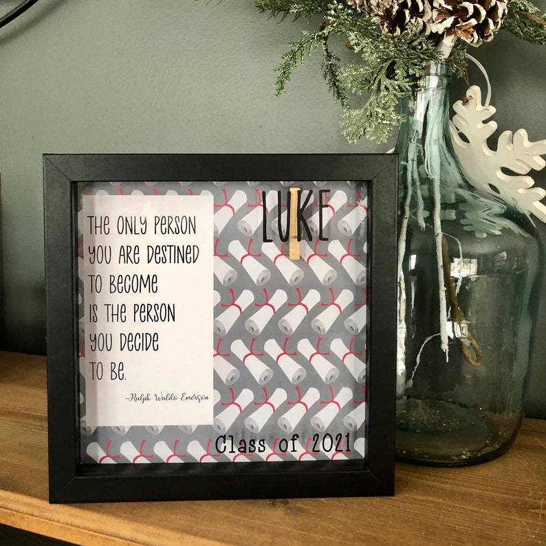 Personalized Graduation Gift Shadow Box, Photo Frame, Class of 2021 ...