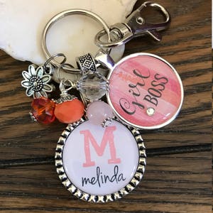 Custom Girl Boss Jewelry ~ Personalized Boss Gift Idea~ Name Keychain ...