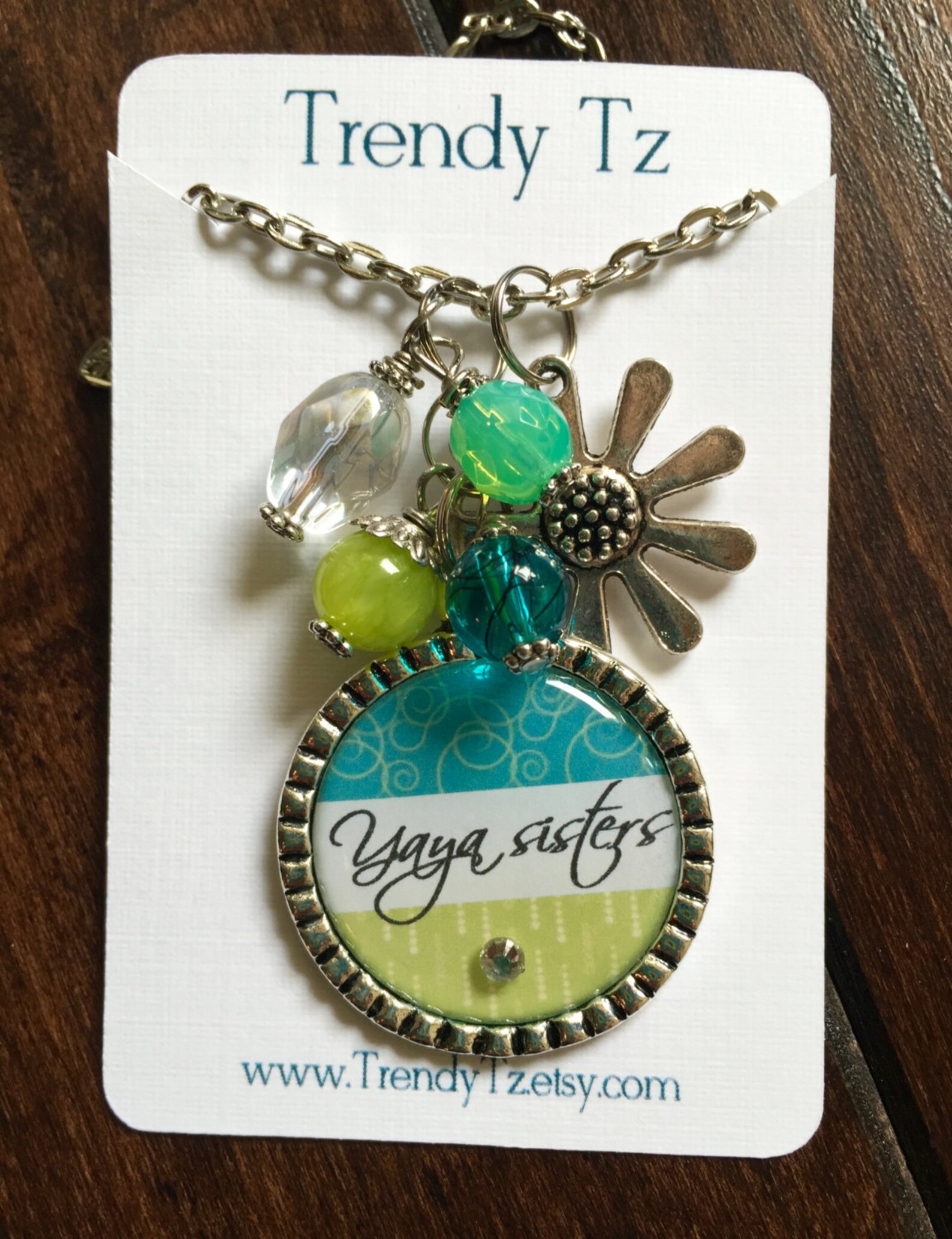 PERSONALIZED GIFT Yaya Sister Teacher Mom Orange Teal and - Etsy