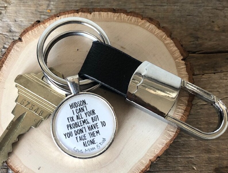 Personalized keychain for boy girl I can't fix your | Etsy