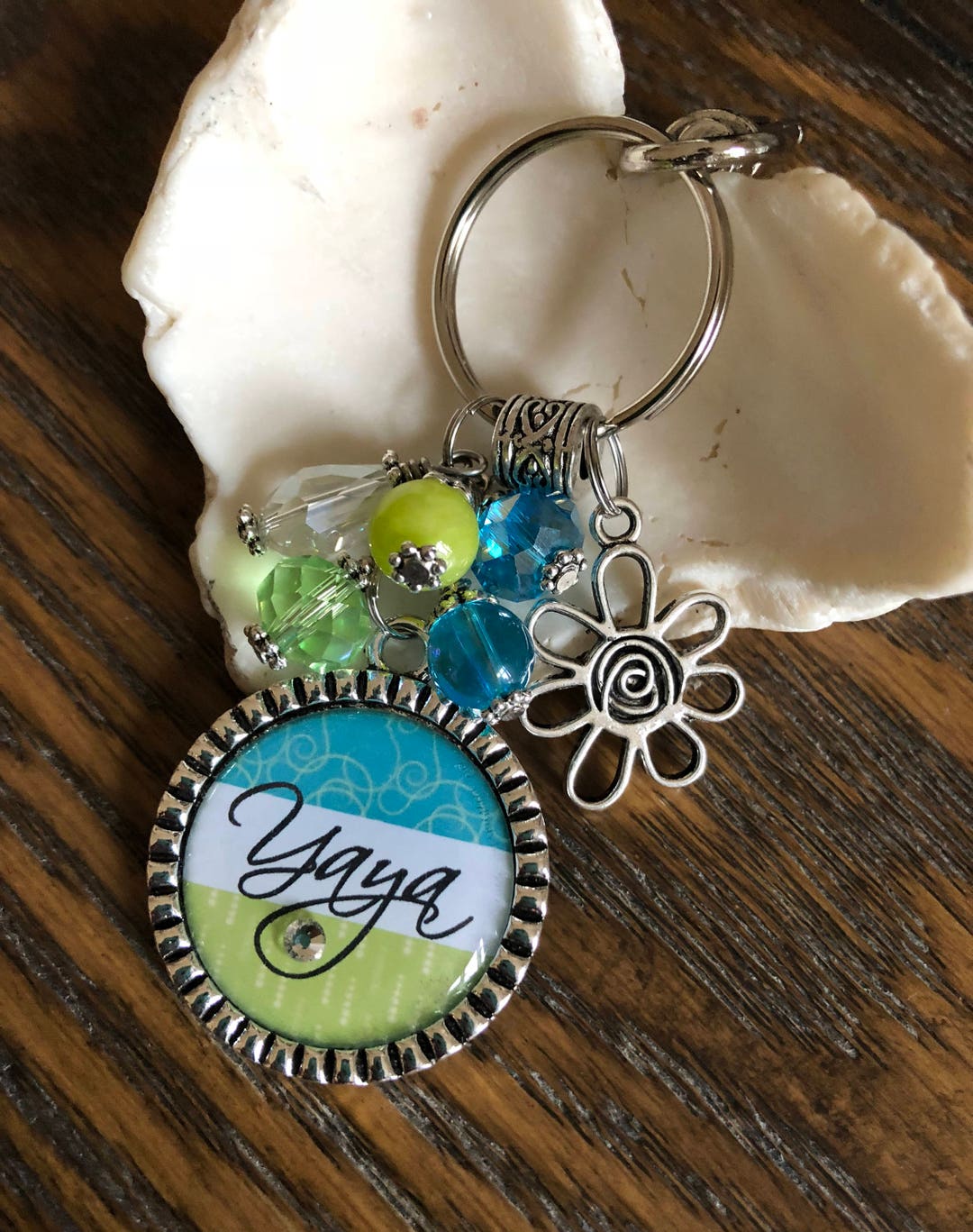 PERSONALIZED GIFT, Yaya Sister Teacher Mom Orange Teal and White ...