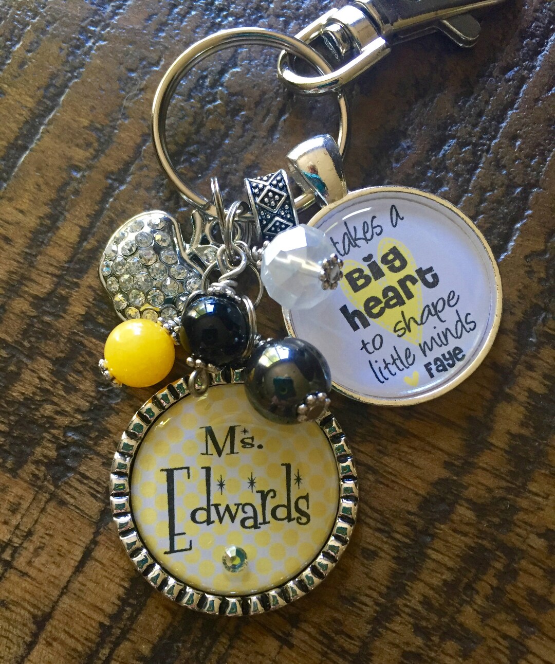 Teacher Gift PERSONALIZED Keychain End of Year Gift, Teacher ...