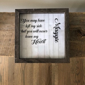 CUSTOM You May Have Left My Side but Not My Heart -personalized Pet ...