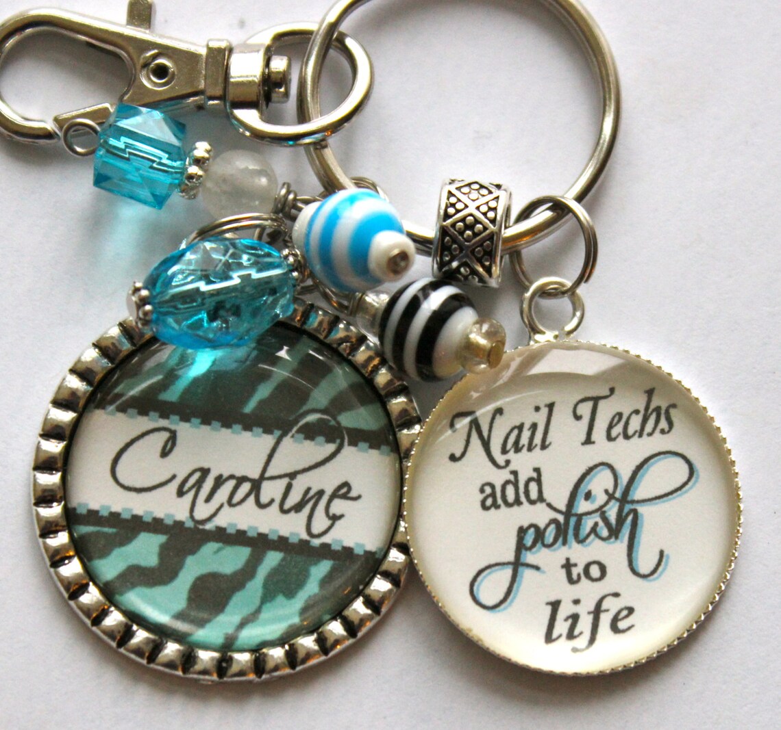 NAIL TECH GIFT Personalized Keychain Nail Techs Add Polish to - Etsy