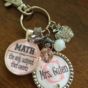 Math Teacher Gift Keychain Personalized, Math the Only Subject That ...