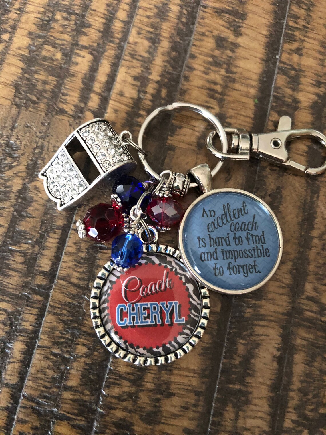 Cheer Coach Gift Personalized Keychain Sport Jersey Cheer - Etsy