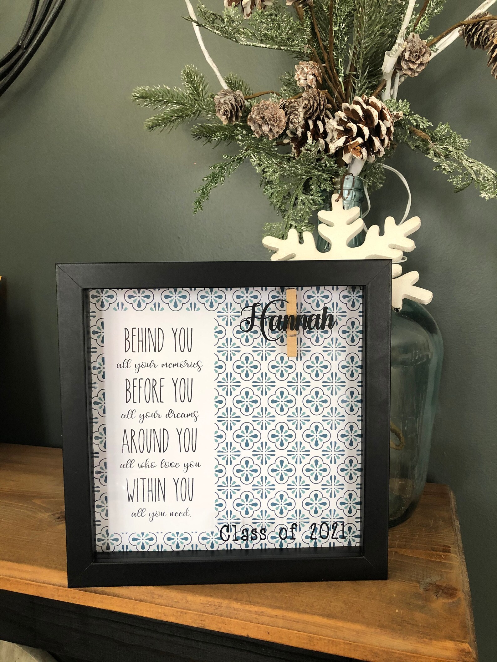 Personalized Graduation Gift Shadow Box Photo Frame Her | Etsy