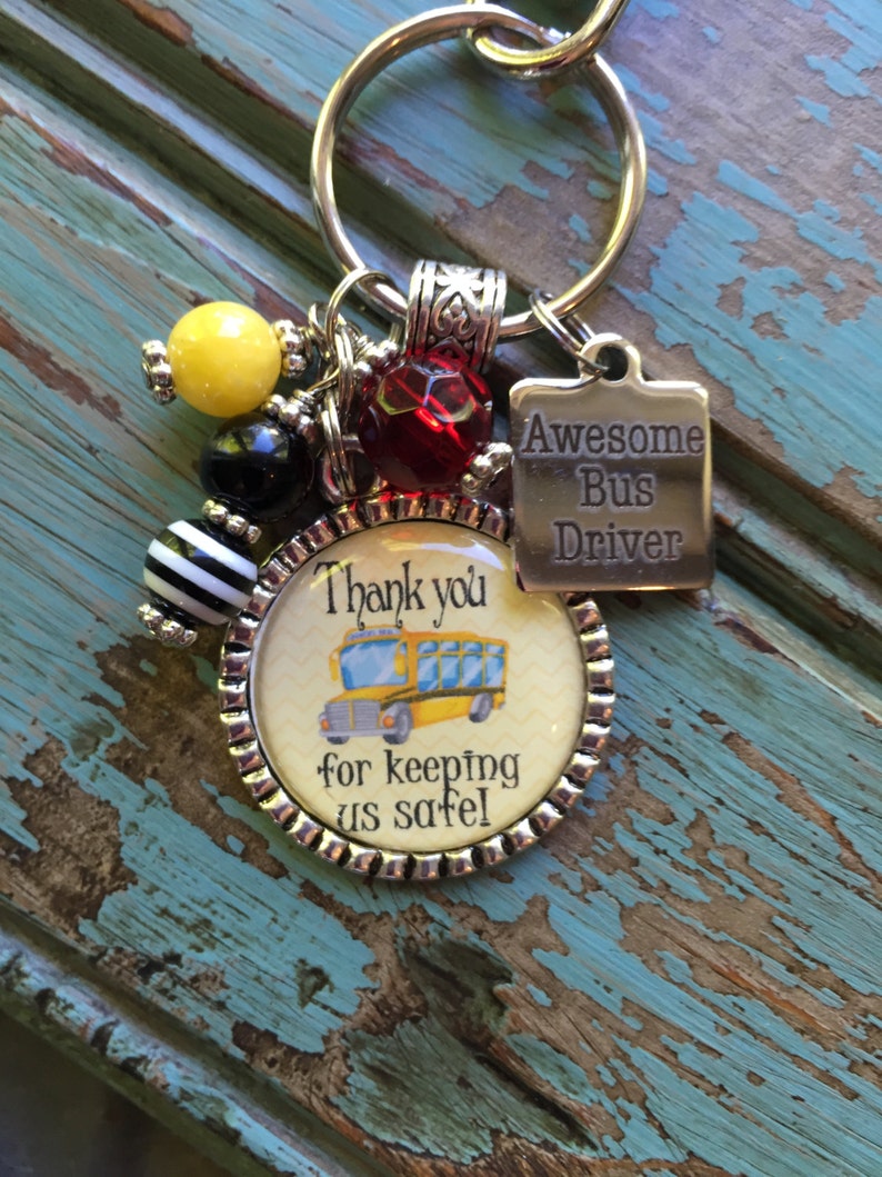 Bus Driver Gift Personalized Keychainthanks for Keeping Us - Etsy