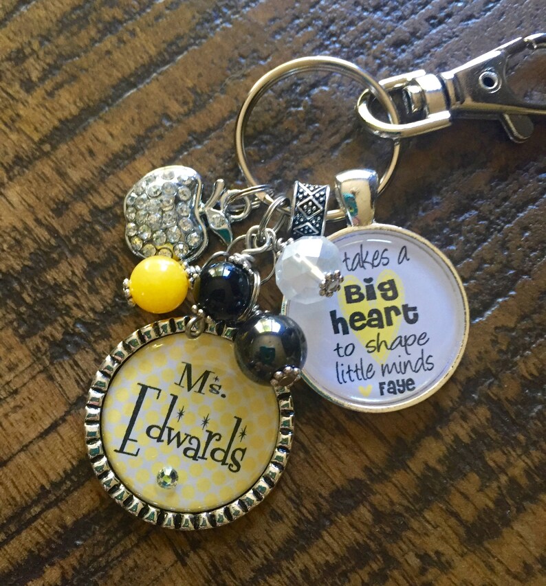 Teacher Gift PERSONALIZED Keychain end of year gift teacher | Etsy
