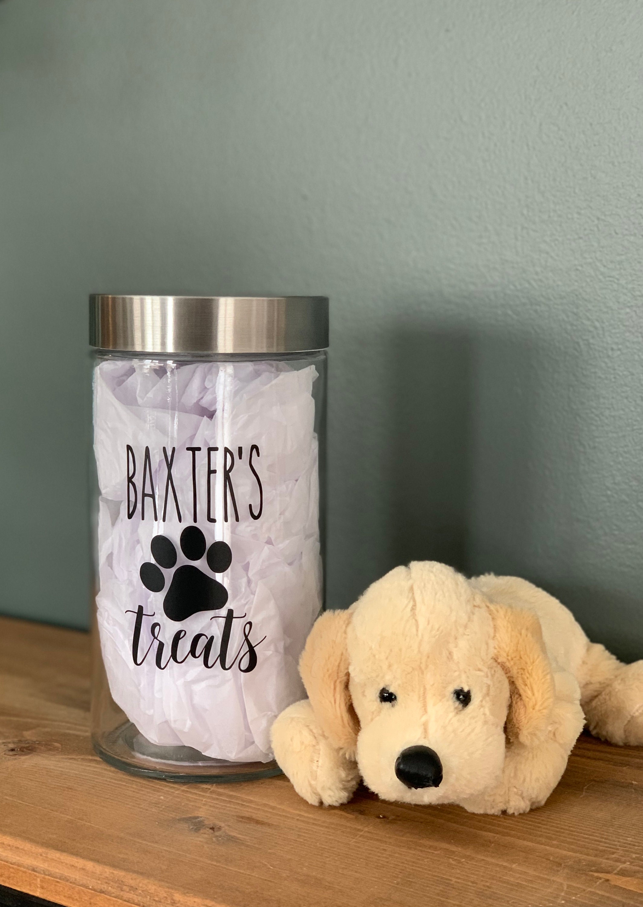 Custom Dog Treat Jar Personalized Dog Treat Jar | Etsy