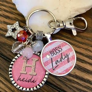 Custom Boss Lady Jewelry Personalized Boss Gift Idea Name Keychain Gift ...