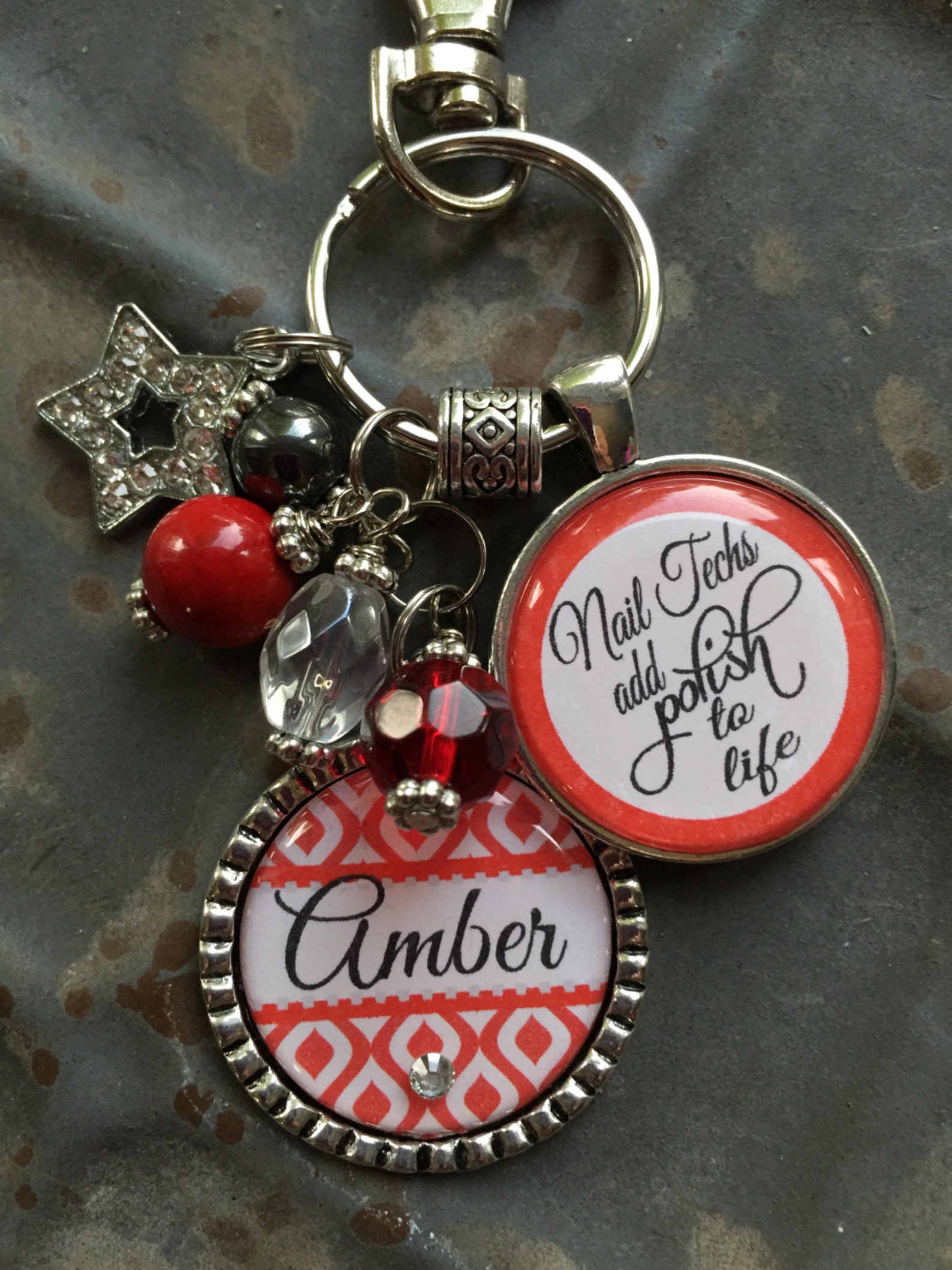 NAIL TECH GIFT Personalized Keychain Nail Techs Add Polish to - Etsy
