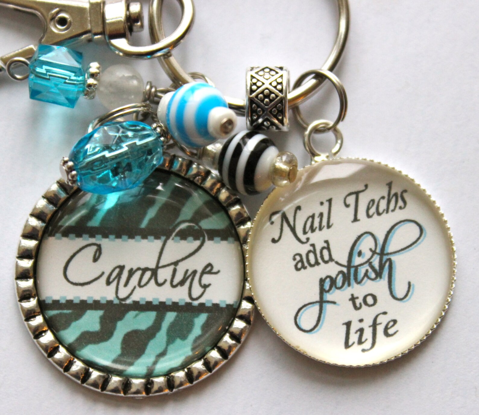 NAIL TECH GIFT, Personalized Keychain Nail Techs Add Polish to Life ...