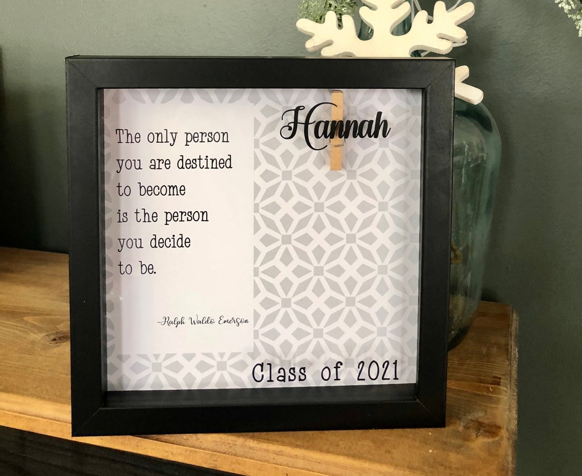 Personalized Graduation Gift shadow box Photo frame Her | Etsy