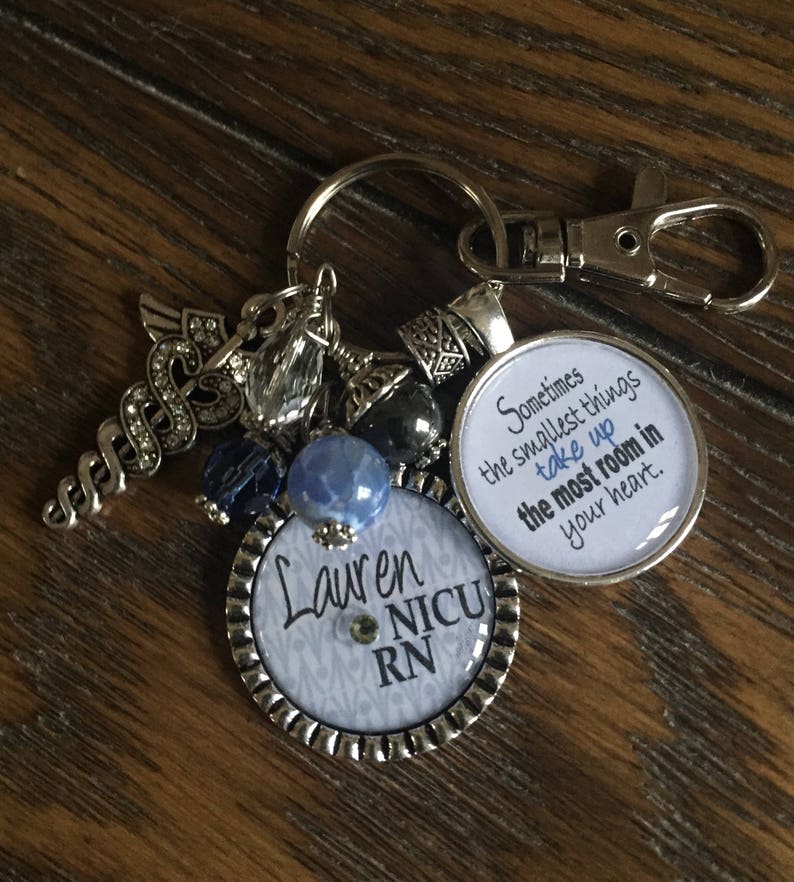 Nurse NICU RN Personalized Keychain sometimes the - Etsy