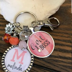Custom Girl Boss Jewelry ~ Personalized Boss Gift Idea~ Name Keychain ...