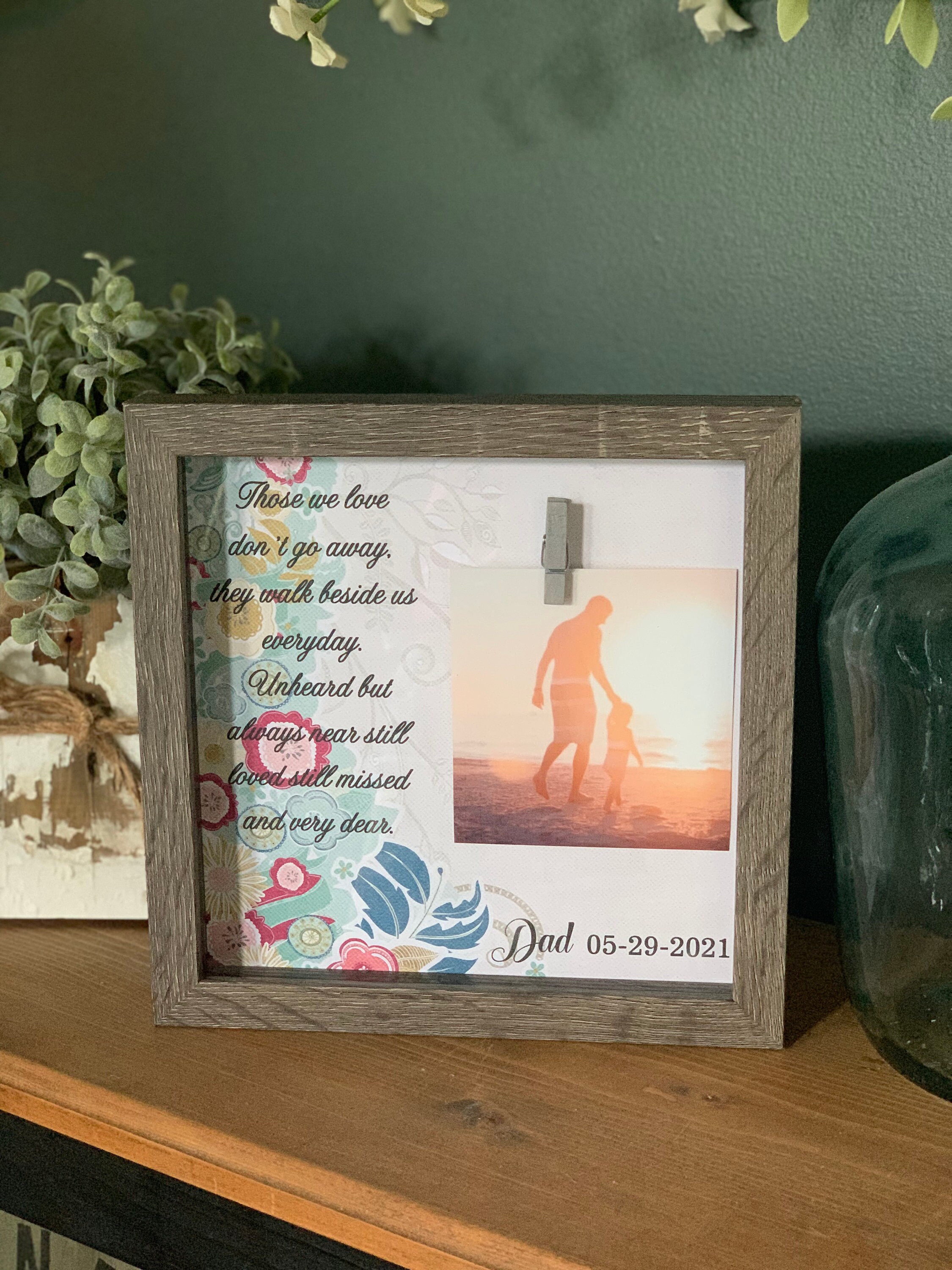 Personalized PHOTO sympathy gift Memorial Frame Those we | Etsy