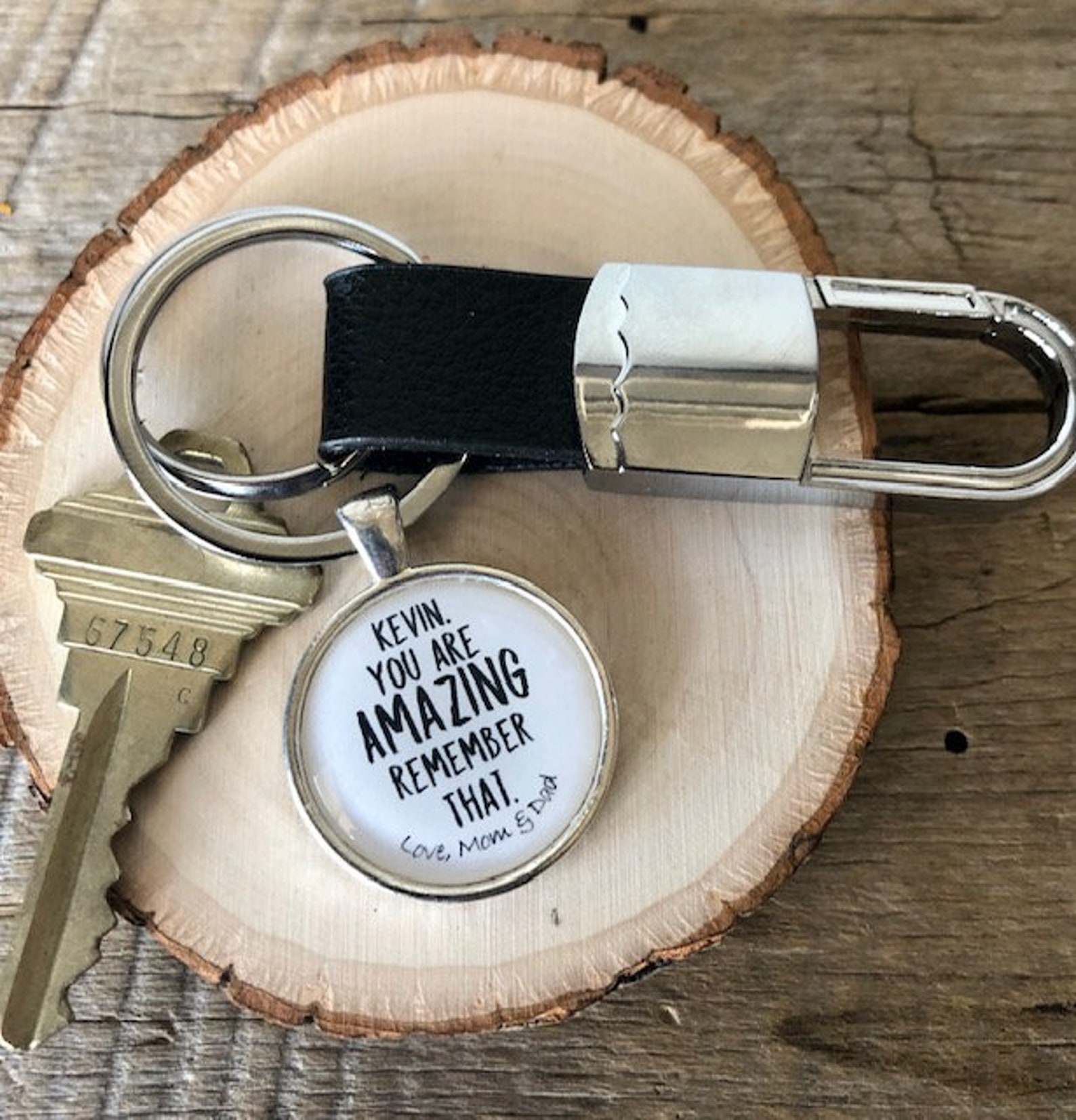Unisex Personalized Keychain With Quote You Are Amazing - Etsy