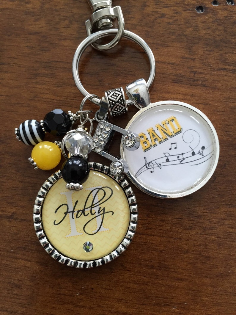 MARCHING BAND GIFT Keychain With Music Notes and Personalized - Etsy