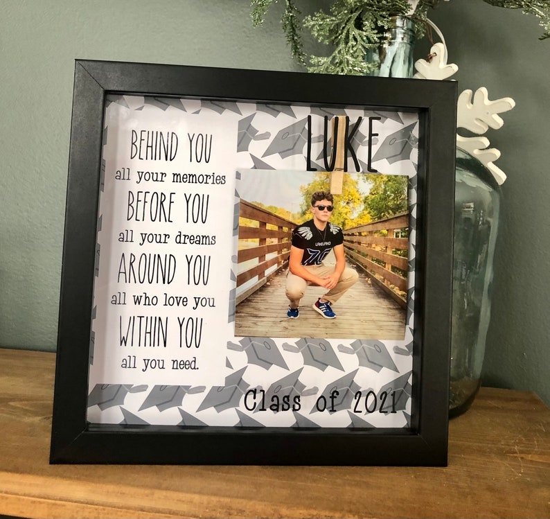 Personalized Graduation Gift Shadow Box, Photo Frame, Class of 2021 ...