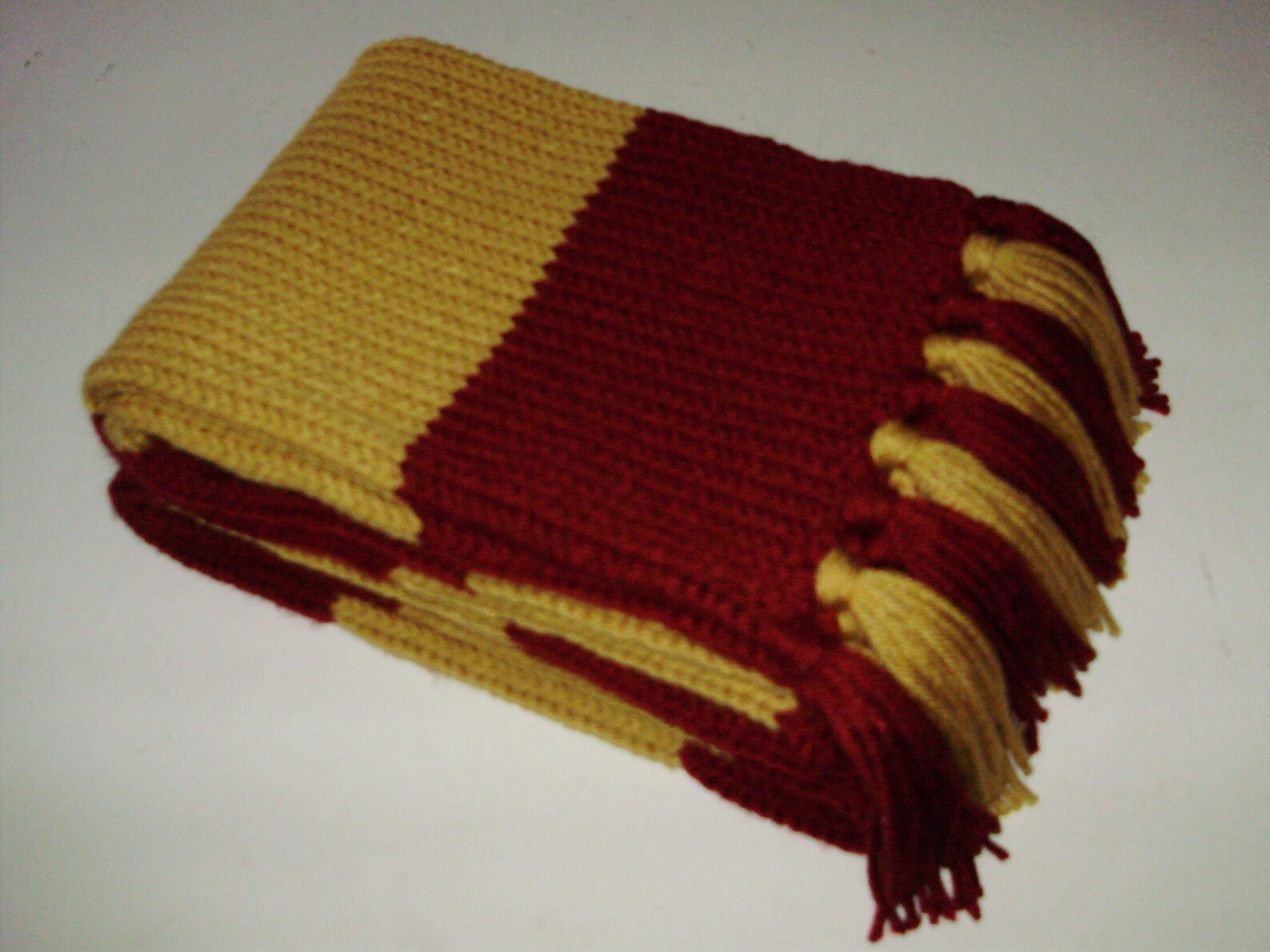 Wizarding Scarlet Gold School College Colors Deluxe Style Handmade Knit ...