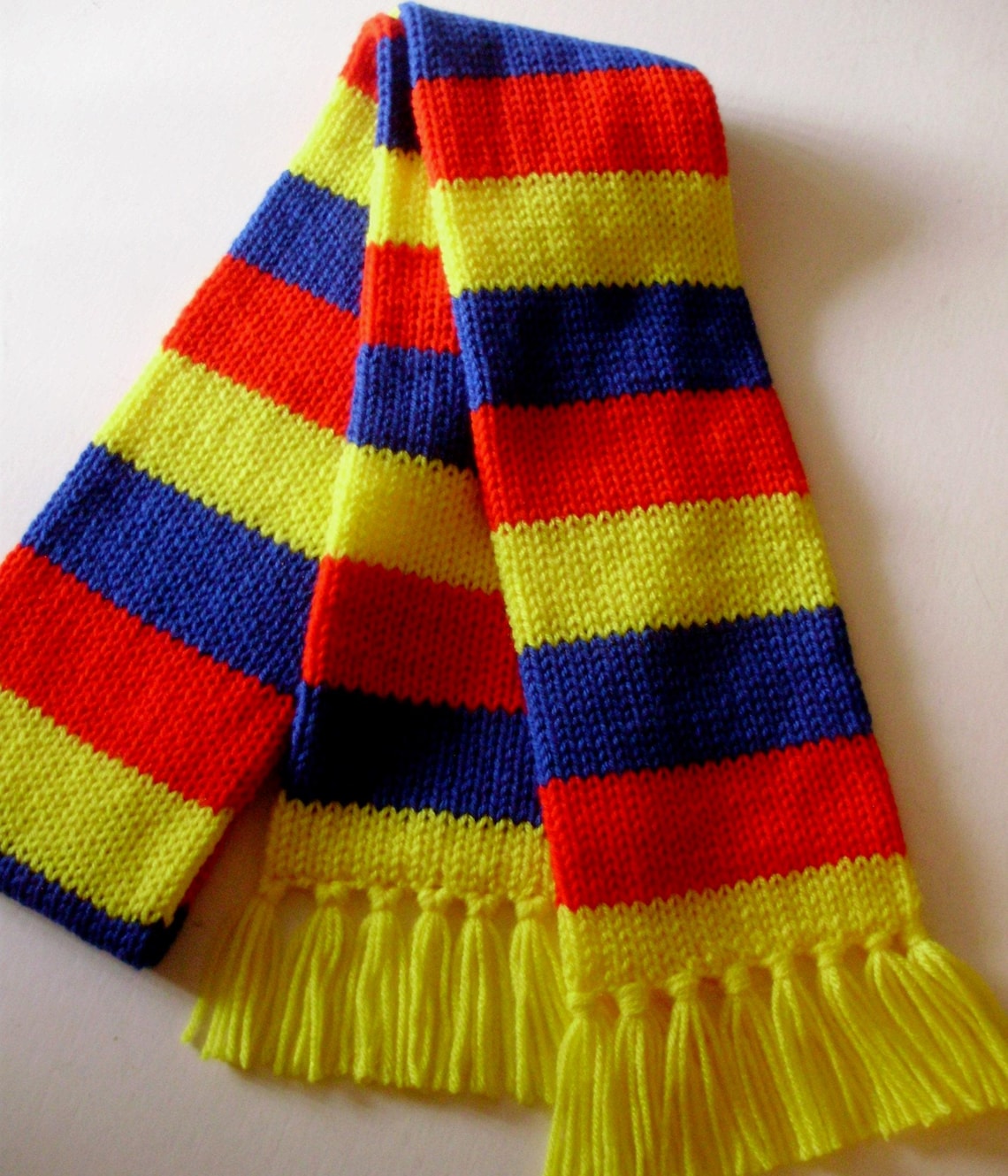 Deku All-might Style Scarf Acrylic Handmade Knit Mha Fans Version 1 - Etsy