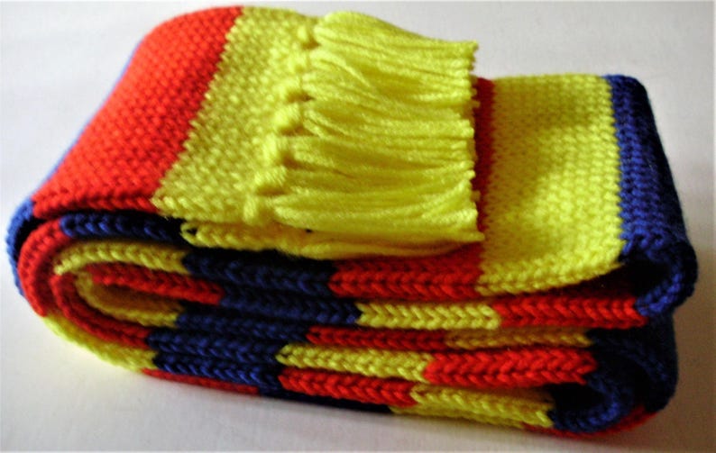 Deku All-might Style Scarf Acrylic Handmade Knit Mha Fans Version 1 - Etsy