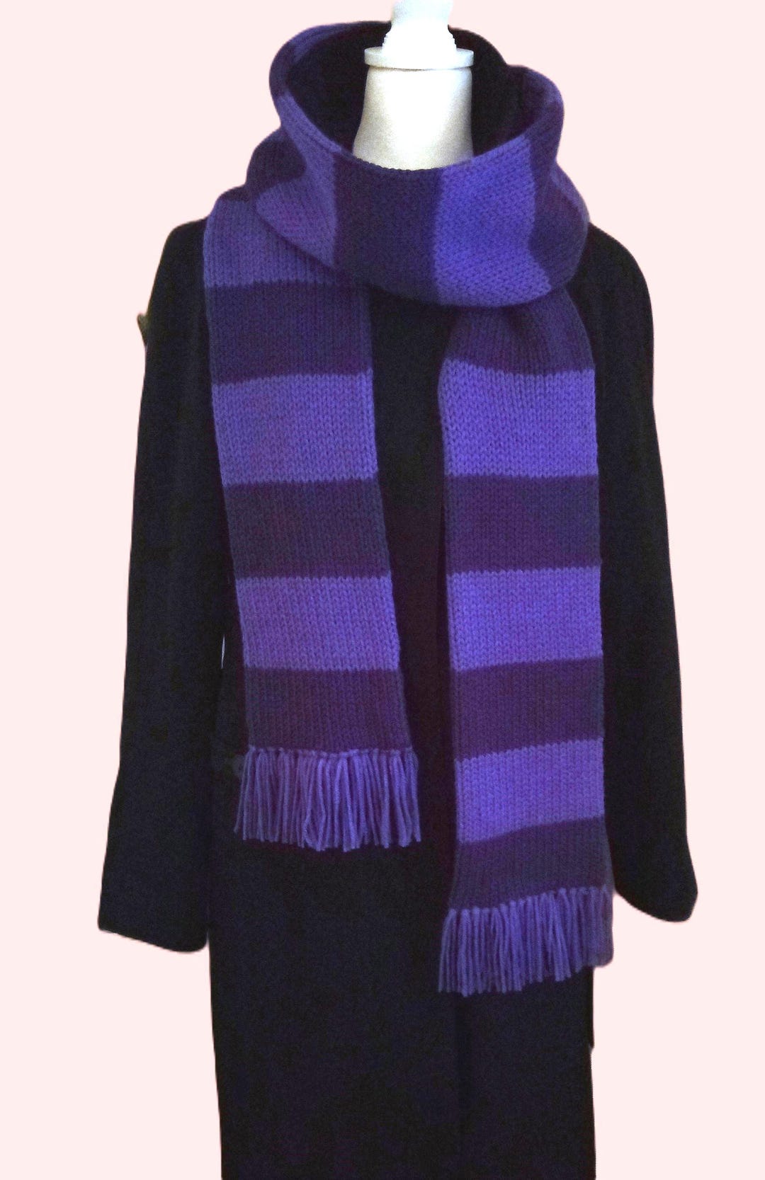Homestuck Eridan Ampora Style Scarf Dark & Lighter Purple or Navy and ...